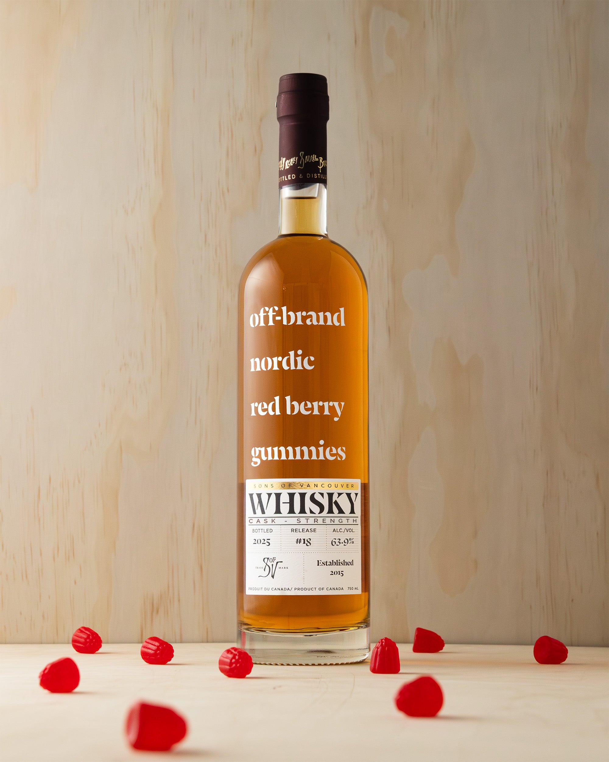 Whisky #18 'Off-Brand Nordic Red Berry Gummies' 100% Rye Whisky – Sons ...